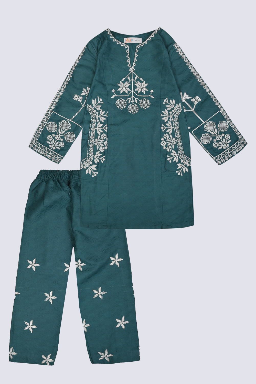 Full Embroidered 2PC Suit for Kids – Elegant & Stylish