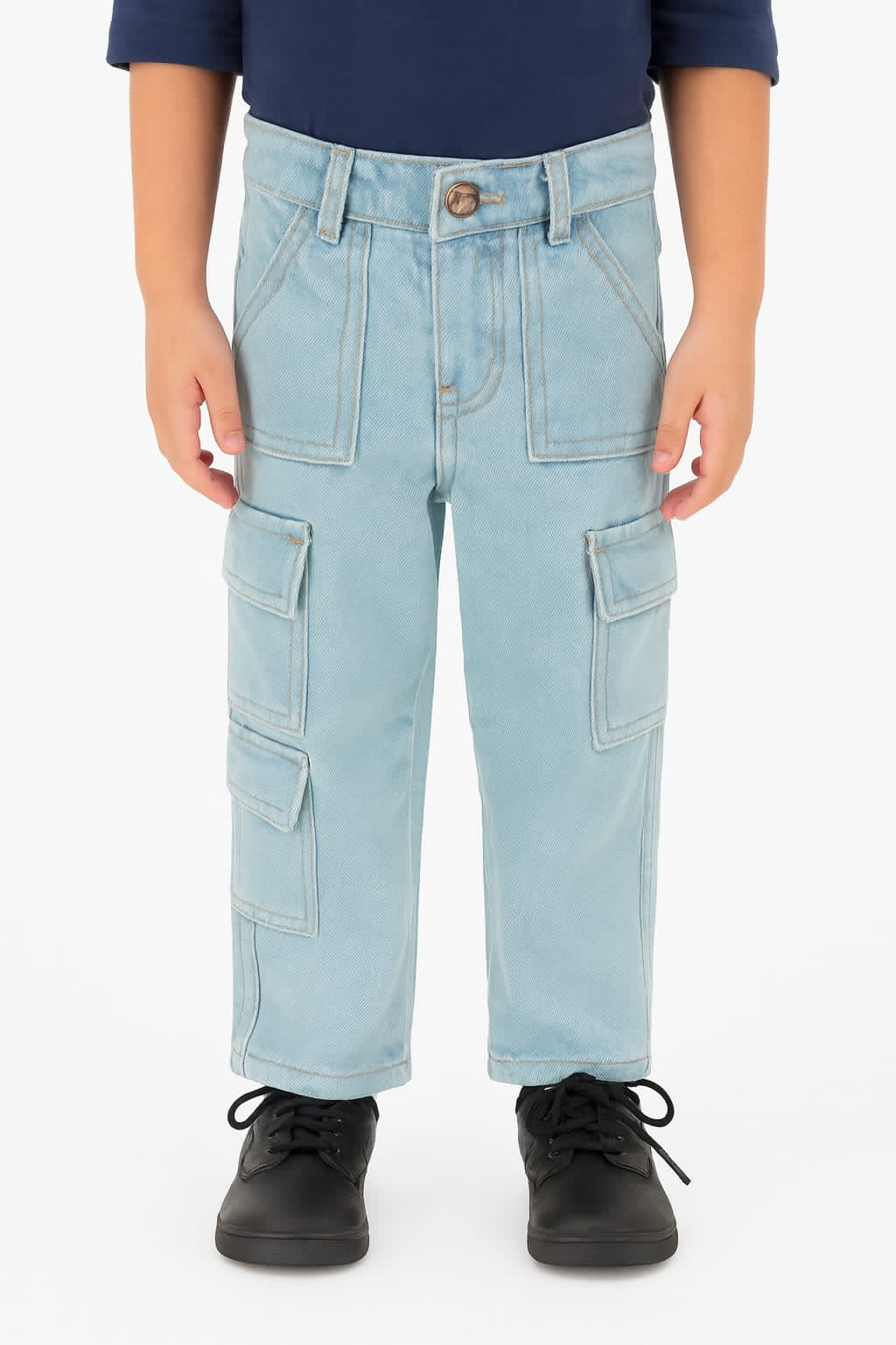 LightBlue seven pocket cargo jeans - Tuklas Kids Company